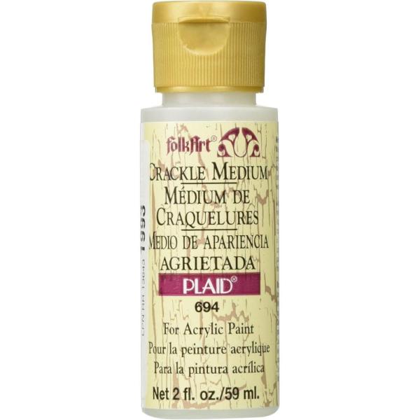 FolkArt Medium (2-Ounce), 694 Crackle, White(2 Fl Oz (Pack of 1)) - FolkArt
