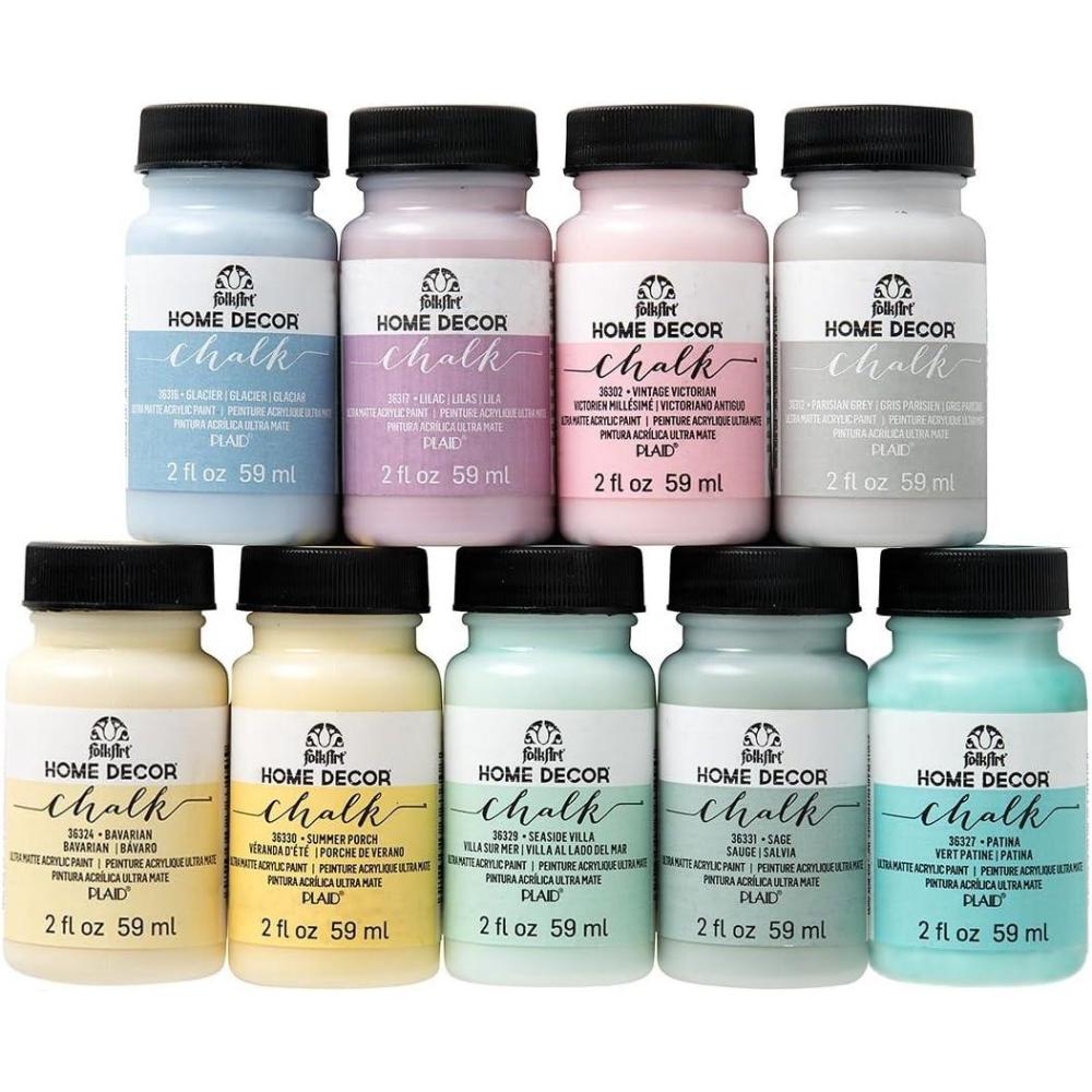 FolkArt Home Decor Ultra Matte Chalk Finish Acrylic Craft Paint Set ...